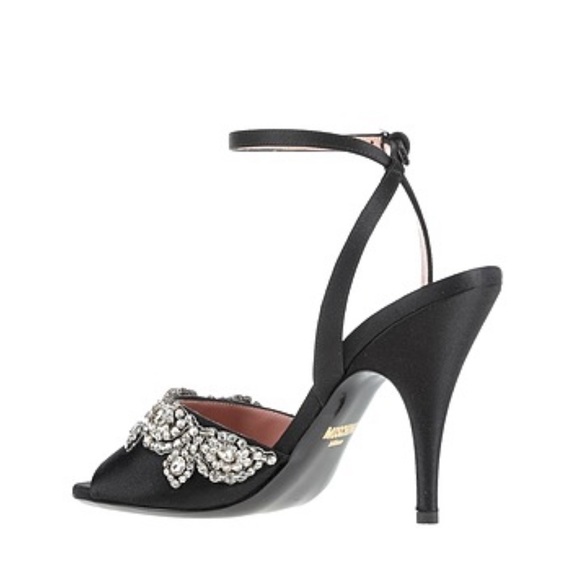 Moschino | Shoes | Moschino Embellished Sandals Heels 39 | Poshmark